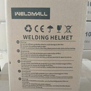 WELDMALL Large Viewing Screen True Color Auto Darkening Welding Helmet 4 Arc Sensor Wide Adjustable Shade DIN 5-9/9-13 for TIG MIG Arc Welder Hood Grinding Welder WM-Q108