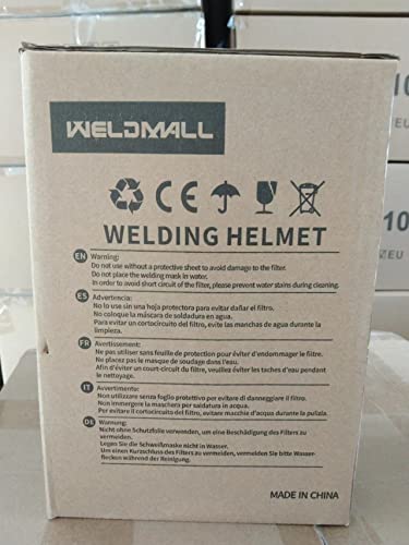 WELDMALL Large Viewing Screen True Color Auto Darkening Welding Helmet 4 Arc Sensor Wide Adjustable Shade DIN 5-9/9-13 for TIG MIG Arc Welder Hood Grinding Welder WM-Q108