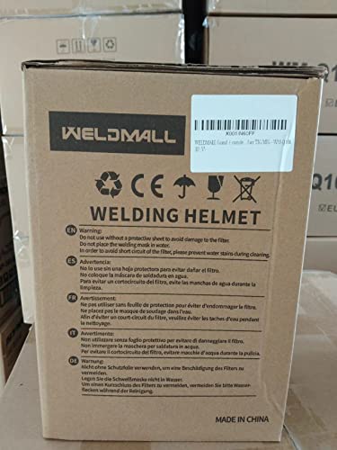 WELDMALL Large Viewing Screen True Color Auto Darkening Welding Helmet 4 Arc Sensor Wide Adjustable Shade DIN 5-9/9-13 for TIG MIG Arc Welder Hood Grinding Welder WM-Q108