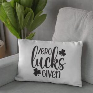 St Patricks Day, Zero Lucks Given Iron On Decal, Tshirt Decal, St Patricks Day Shirt, Heat Transfer, Applique, Iron On Patch, Shamrock Decal, Iron On Almost Anything in 5 Min. (Old Gold Glitter)