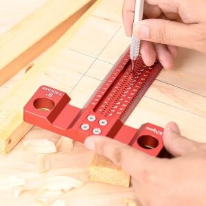 AKNgoes Woodworking Scriber T-Square Ruler 24in with Thoughtful Support Lips, Architect Ruler for Carpenter Work, Layout and Measuring Tools