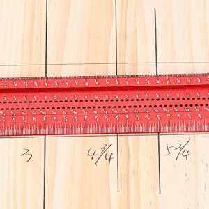 AKNgoes Woodworking Scriber T-Square Ruler 24in with Thoughtful Support Lips, Architect Ruler for Carpenter Work, Layout and Measuring Tools