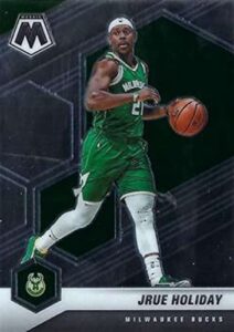 2020-21 panini mosaic #156 jrue holiday milwaukee bucks official nba basketball trading card in raw (nm or better) condition