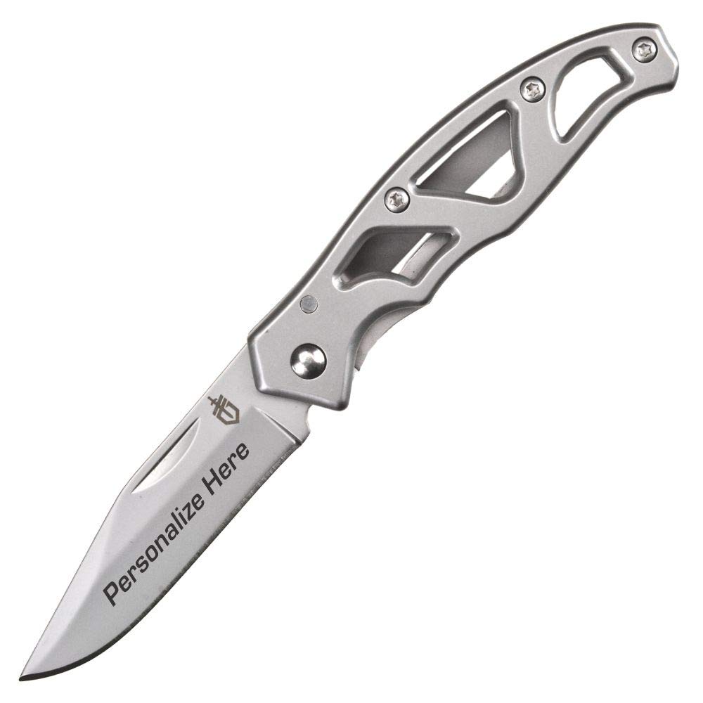 Customizable Engraved Pocket Knife - Gerber Paraframe Mini (Plain Fine Edge)