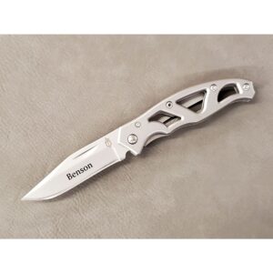 Customizable Engraved Pocket Knife - Gerber Paraframe Mini (Plain Fine Edge)