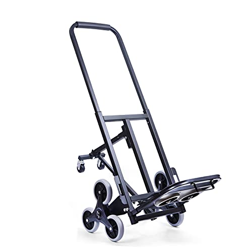 Heavy Duty Stair Climbing Cart 330lb Capacity Suitable for Small Refrigerators Washing Machines,All Terrain Portable Folding Stair Climber Hand Truck with 6 Wheels