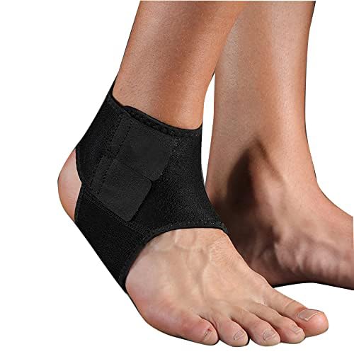 JINGBA Ankle Brace for Men & Women, Adjustable Athletics Achillies Tendon Ankle Wrap,One Size Fits All.For Ankle Sleeve for Plantar Fasciitis, Achille