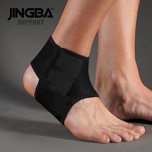 JINGBA Ankle Brace for Men & Women, Adjustable Athletics Achillies Tendon Ankle Wrap,One Size Fits All.For Ankle Sleeve for Plantar Fasciitis, Achille