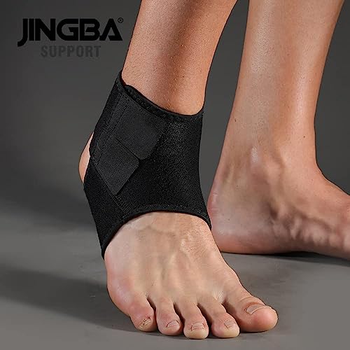 JINGBA Ankle Brace for Men & Women, Adjustable Athletics Achillies Tendon Ankle Wrap,One Size Fits All.For Ankle Sleeve for Plantar Fasciitis, Achille