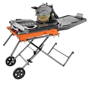 10 in. wet tile saw with stand