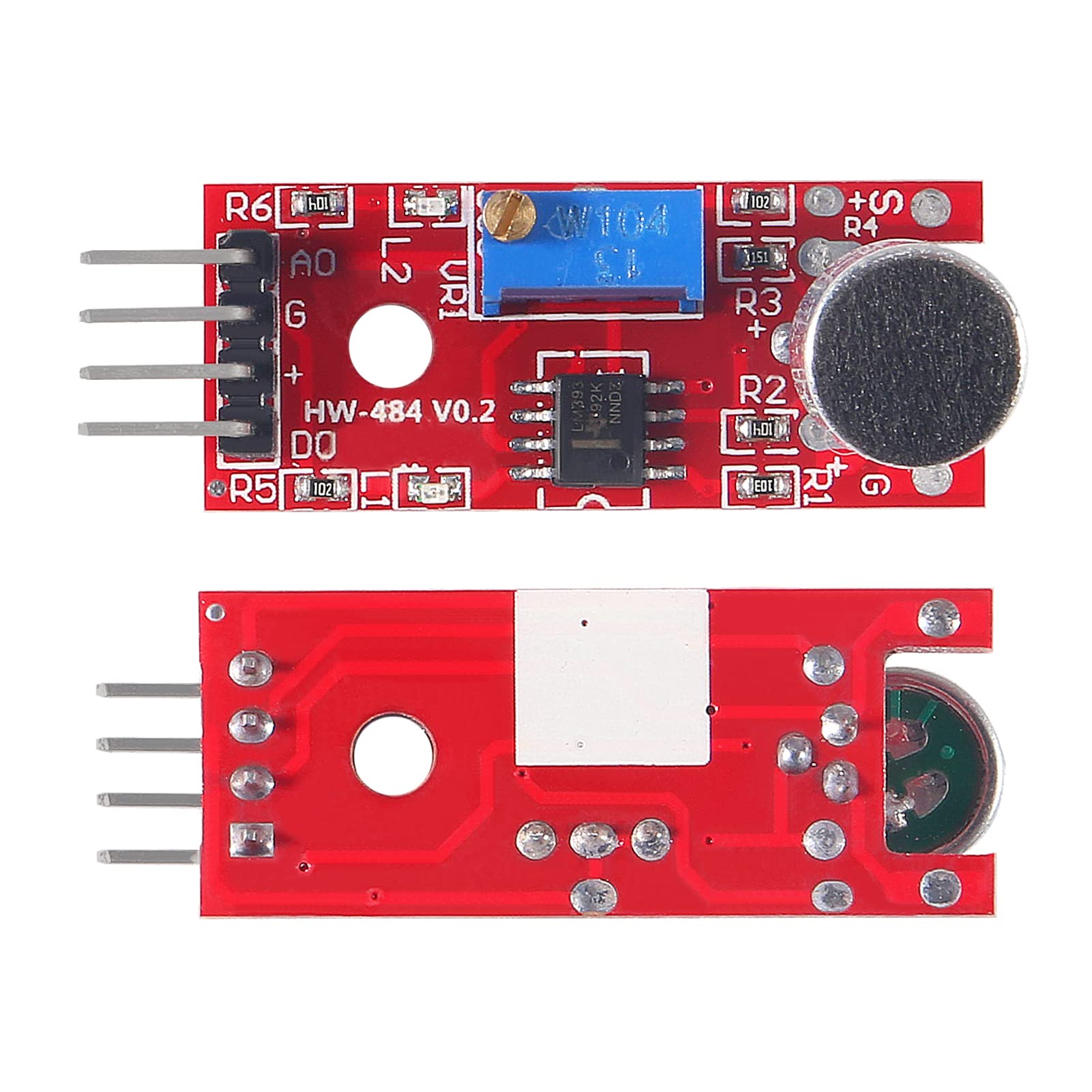 Coliao 8pcs Microphone Sound Sensor KY-037 High Sensitivity Sound Voice Detection Module with Digital and Analog Output Sensors DIY Kit