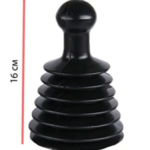 Plunger Mighty Tiny Plunger Designed for Bathroom Kitchen Sinks, Perfect for RV’s. Unclogs Fast & Easy , Black Sink and Drain Plunger for Bathrooms, Kitchens, Sinks, Baths and Showers. Small Powerful