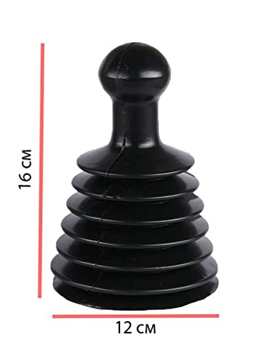 Plunger Mighty Tiny Plunger Designed for Bathroom Kitchen Sinks, Perfect for RV’s. Unclogs Fast & Easy , Black Sink and Drain Plunger for Bathrooms, Kitchens, Sinks, Baths and Showers. Small Powerful