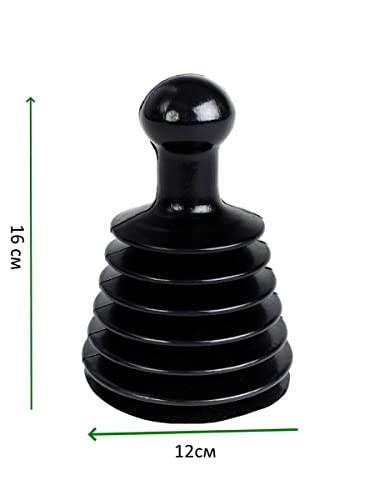 Plunger Mighty Tiny Plunger Designed for Bathroom Kitchen Sinks, Perfect for RV’s. Unclogs Fast & Easy , Black Sink and Drain Plunger for Bathrooms, Kitchens, Sinks, Baths and Showers. Small Powerful