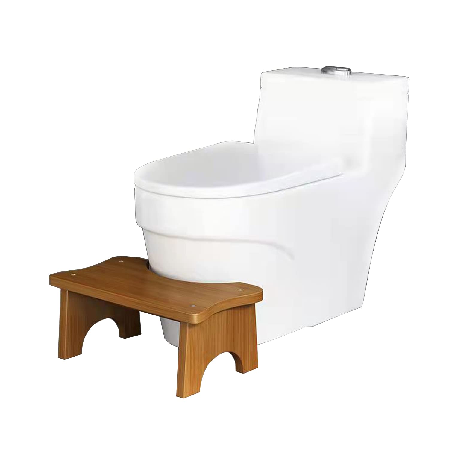 Wooden Toilet Stool,Potty Stool with Anti Slip Layer, Healthy for Adults and Elders, Potty Training for Kids,Portable Fully Assembled,Sturdy