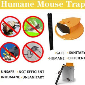 Mouse Trap Bucket Lid Mouse Traps for House Indoor Rat Trap Rat Traps Flip and Slide Bucket Mouse Trap Outdoor Humane Mouse Trap Updated Version Auto Reset Pest Control Traps Multi Catch Bucket