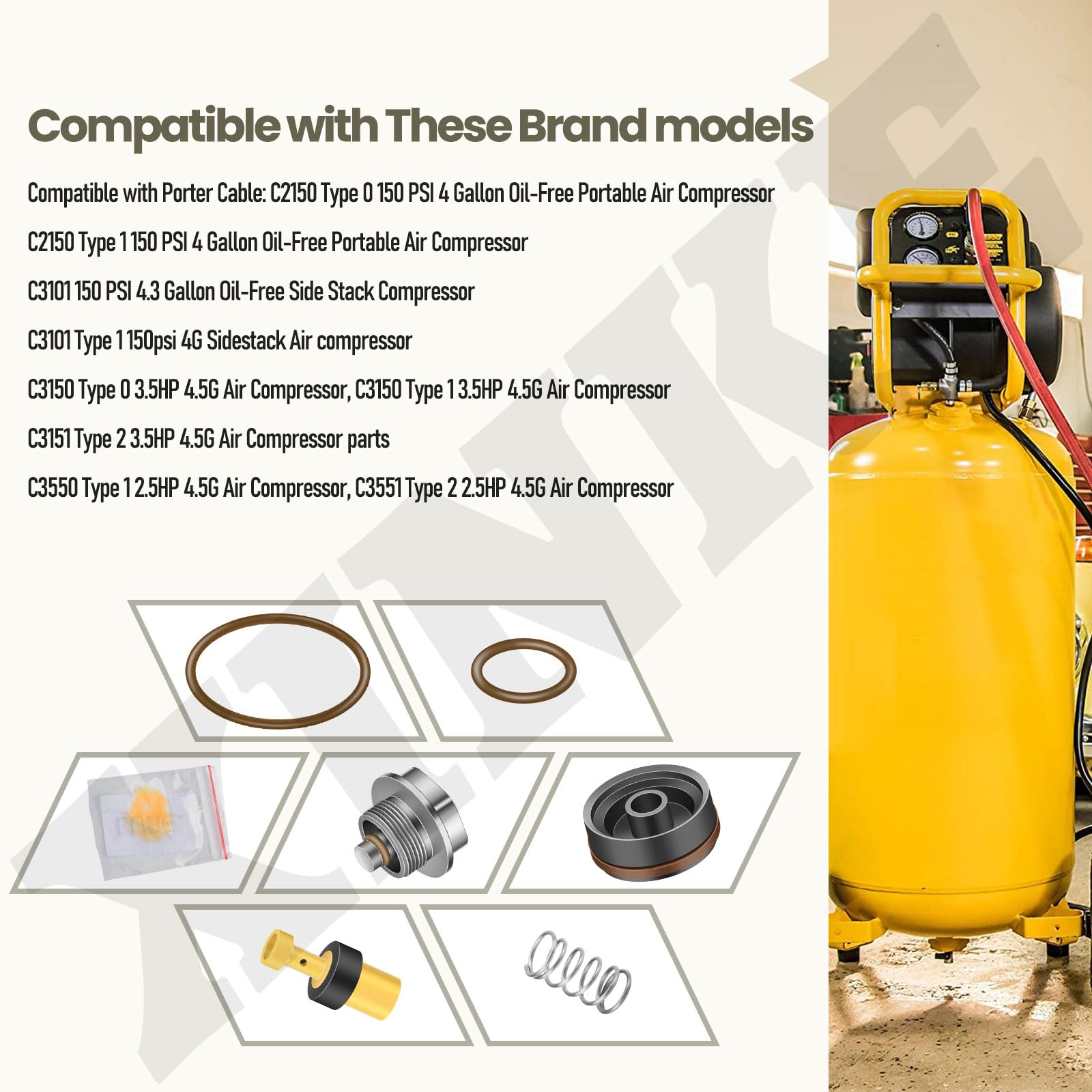 Air Compressor Regulator Repair Kit N008792 - Compatible with Porter Cable/D-ewalt/Craftsman Compressor, Regulator Repair Kit for 919167784 919166442 1WC94 1WC95 D55684 D55167 & other models.