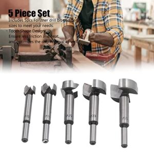 5Pcs Woodworking Forstner Drill Bit Round Shank Flat Wing Drilling Hole Hinge Punching Bit 15mm 20mm 25mm 30mm 35mm