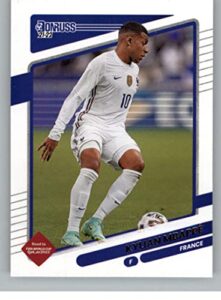 2021-22 donruss road to qatar #60 kylian mbappe france official soccer trading card in raw (nm or better) condition