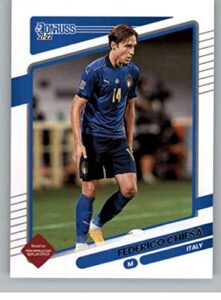 2021-22 donruss road to qatar #82 federico chiesa italy official soccer trading card in raw (nm or better) condition