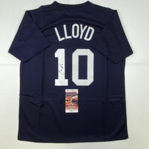 autographed/signed carli lloyd navy blue soccer team usa world cup jersey jsa coa