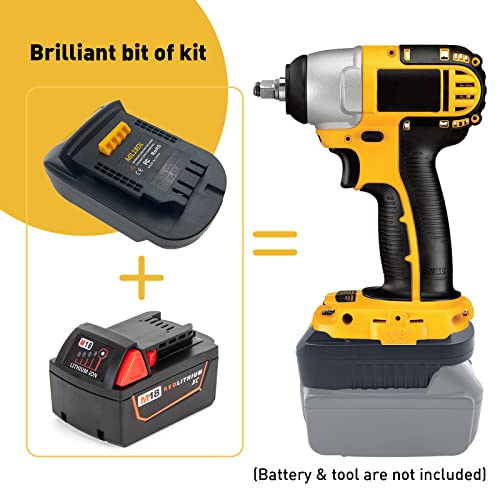 Heating Master ZDTZAN Battery Adapter MIL18DL for Milwaukee M18 18V Battery to Dewalt 20V Lithium-ion Battery, Convert Milwaukee M18 Battery to Dewalt 20V Tool Use