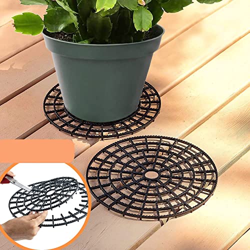 4 PCS Heavy Plant Riser for Pots Outdoor, Pot Risers Plant Trivet Pot Elevator Plant Elevator - Size Adjustable, Protect Deck and Patio Floor, Provide Plants Airflow and Drainage, 11.75 in