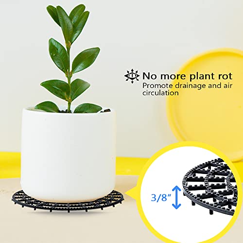 4 PCS Heavy Plant Riser for Pots Outdoor, Pot Risers Plant Trivet Pot Elevator Plant Elevator - Size Adjustable, Protect Deck and Patio Floor, Provide Plants Airflow and Drainage, 11.75 in