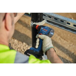 BOSCH GDX18V-1860CB15 18V Connected-Ready Two-In-One 1/4 In. and 1/2 In. Bit/Socket Impact Driver/Wrench Kit with (1) CORE18V 4 Ah Advanced Power Battery