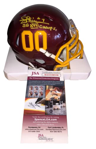 Washington Football Team Joe Theismann Signed Auto Speed Mini Helmet - JSA W COA