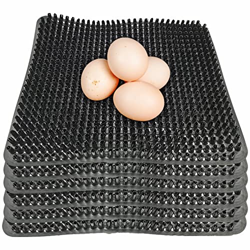 Hamiledyi Chicken Nesting Box Pads, 6PCS Hen Nest Mats Washable, Chicken Nesting Box Plastic Liners, Reusable Egg Laying Mats for Chicken Coop Poultry Nest Boxes Ducks