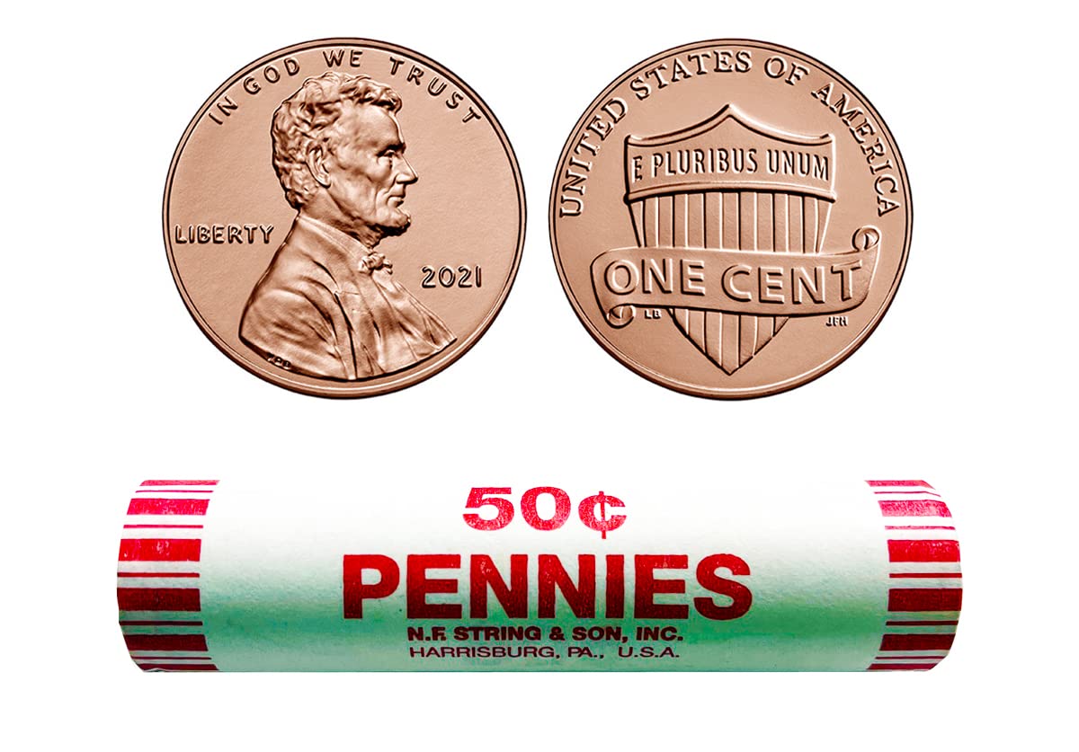 2021 P Lincoln Union Shield Cent Roll Penny Uncirculated US Mint