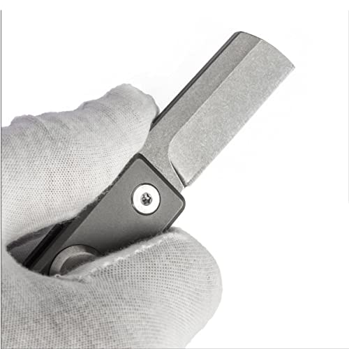 NHDT SW806 Mini Titanium Handle Steel Blade Folding Pocket Knife EDC Camping Knife With Bottle Opener, Ultralight, and portable knife only 2.07OZ.