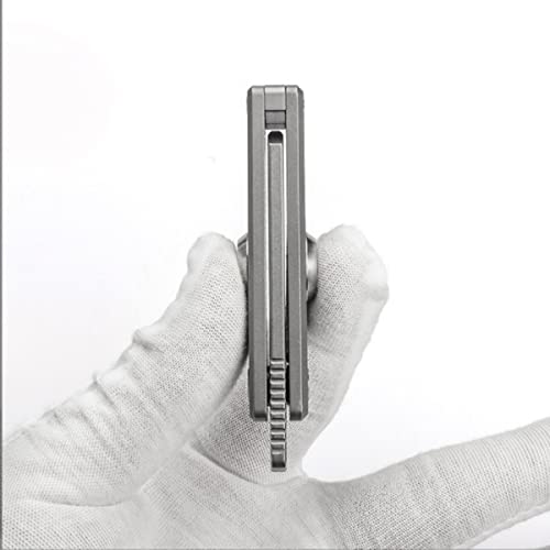 NHDT SW806 Mini Titanium Handle Steel Blade Folding Pocket Knife EDC Camping Knife With Bottle Opener, Ultralight, and portable knife only 2.07OZ.