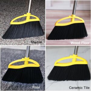 Soft Bristles Broom Indoor Angle Broom with Long Handle Soft Floor Sweeping Brooms Kitchen Broom