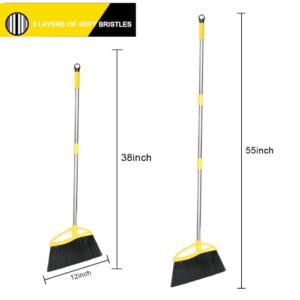 Soft Bristles Broom Indoor Angle Broom with Long Handle Soft Floor Sweeping Brooms Kitchen Broom