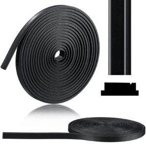 134 inches flexible magnetic strip insert shower door magnetic strip replacement long magnet roll for crafts for framed semi framed swinging glass shower doors, black (1 roll)