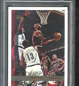 1997-98 Topps #123 Michael Jordan PSA 9 Graded Basketball Card NBA 1997 1998 Chicago Bulls MINT