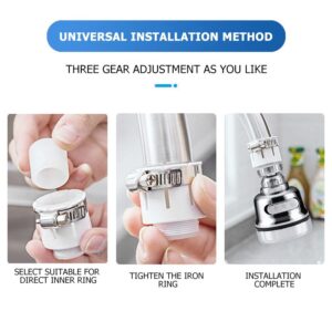 Multi Mode Adjustable pressurization Conversion Head Anti Splash Bubbler Rotating Water-Saving Faucet Filter Head Bathroom Accessories