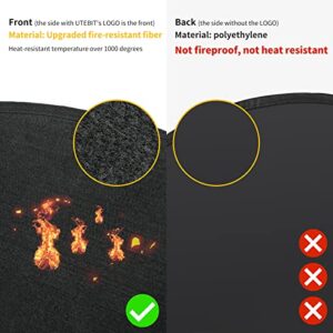 UTEBIT 42" Round Fire Pit Mat, Fireproof Mat for Under Fire Pit, Grill Mat Patio Protect Mat for Grass Outdoor Wood Burning Fire Pit, BBQ Smoker, Portable Reusable and Waterproof