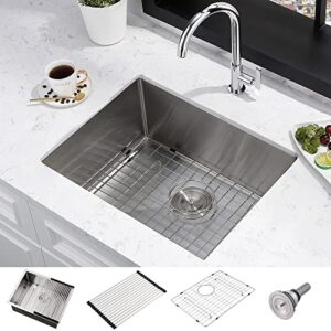 23 inch undermount kitchen sink stainless steel-hachenl 23x18 inch kitchen sink 16 gauge stainless steel kitchen sink 10 inch deep single bowl kitchen sink small kitchen sink bar sink