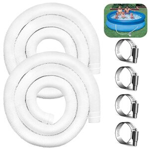 pool pump replacement hose, vacuum cleaner hose set, 1.25" diameter accessory 59" long pool filter pump hose for pump models 330 gph, 530 gph, 1000 gph, 607, 637 above ground pools