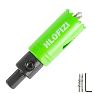 hlofizi 1 inch hole saw bit bi-metal for wood metal plastic with arbor, 1.5 inch depth