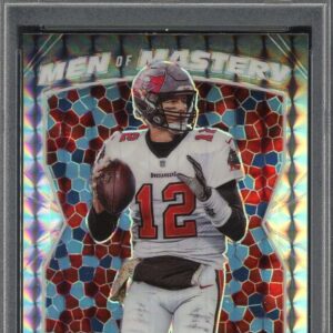 Tom Brady 2020 Panini Mosaic Men of Mastery Silver Prizm Football Card #MM1 PSA 10