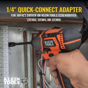 Klein Tools 32768 Impact Driver, 3-in-1 Impact Flip Socket, 1/4 Nut Driver and 5/16 Nut Driver Hex Sizes, 3 and 5-Inch Lengths, 2-Piece Set