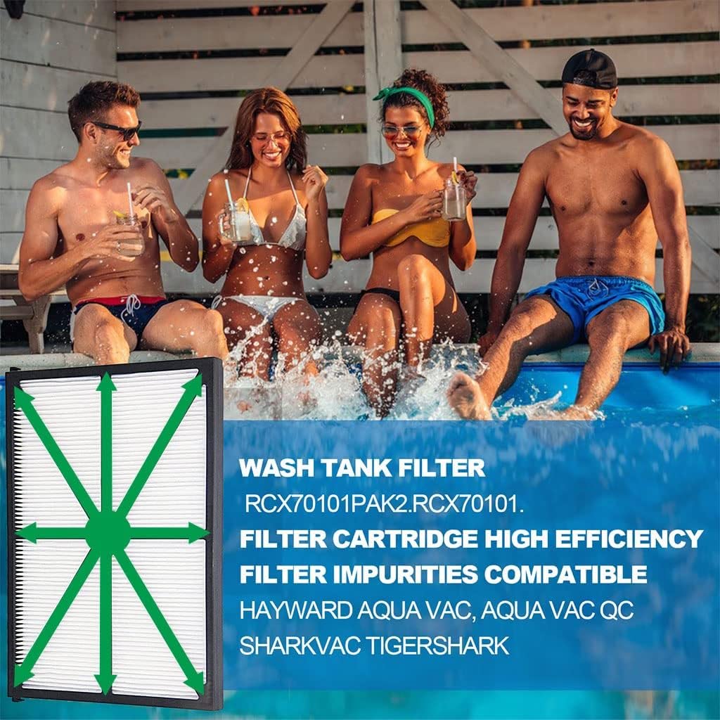 Replacement Robotic Pool Cleaner Filter Cartridges,Ultra Fine Cartridge Filter Panels, for Hayward Robotic AquaVac, TigerShark and SharkVac Pool Cleaners Maytronics Part Number: RCX70101PAK2 (2 Pack)