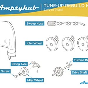 Amptyhub Pool Cleaner Rebuild kit Replacement for Zodiac Polaris Black Max 280 Pool Cleaner