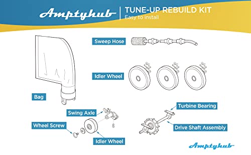 Amptyhub Pool Cleaner Rebuild kit Replacement for Zodiac Polaris Black Max 280 Pool Cleaner