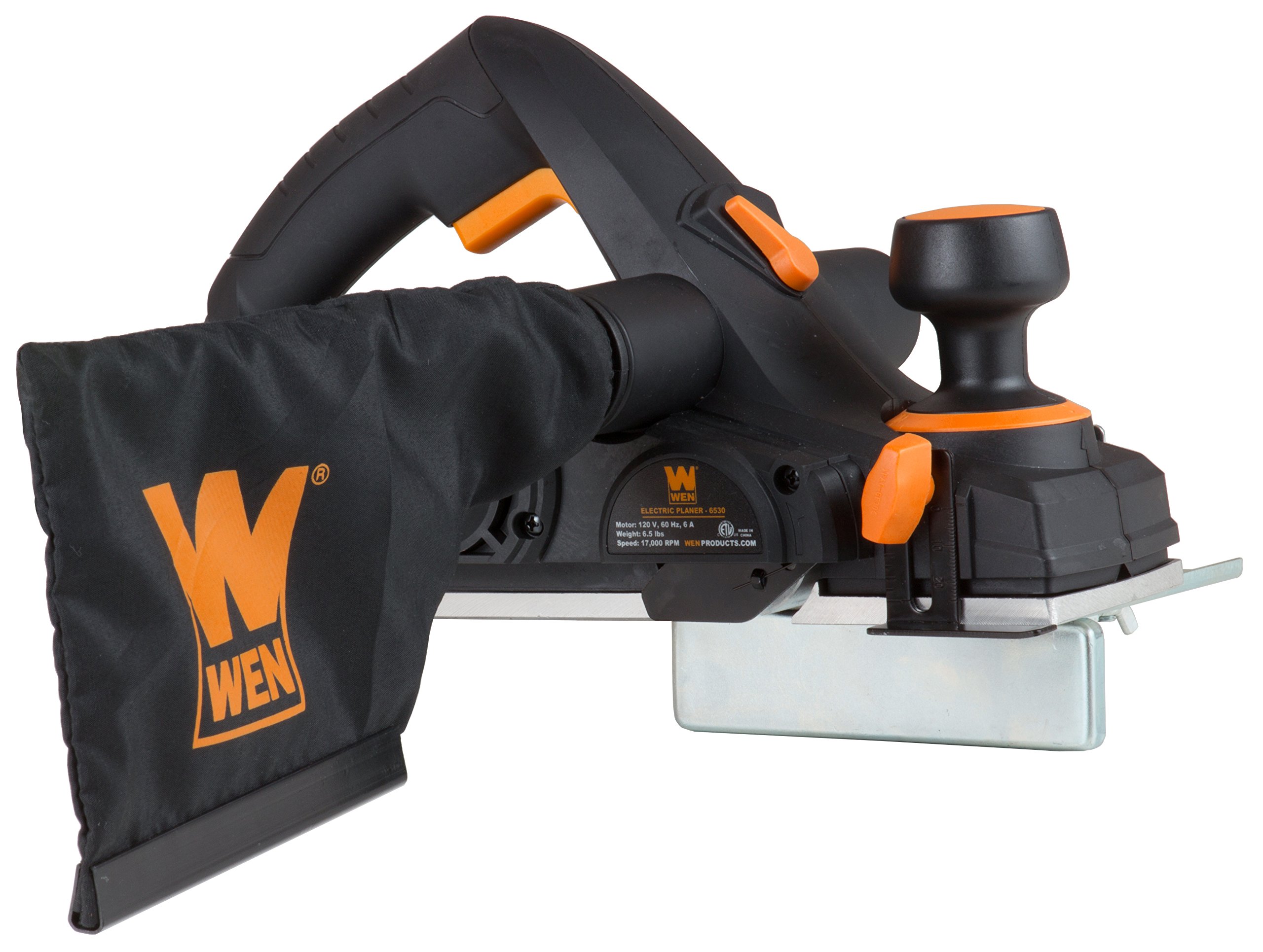 WEN 6530 6-Amp Electric Hand Planer, 3-1/4-Inch & 6321 7-Amp 3 in. x 21 in. Corded Belt Sander with Dust Bag, Black