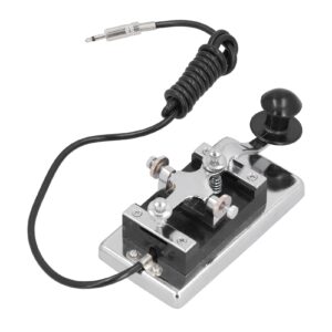 acogedor morse code cw telegraph stainless steel k-4 hand key short radio morse cw telegraph k4 key radio communication teaching aids